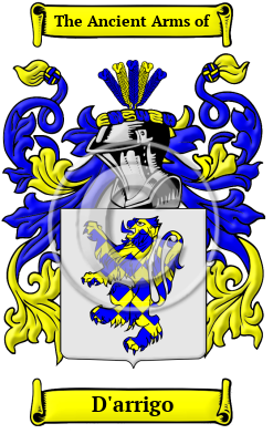 D'arrigo Name Meaning, Family History, Family Crest & Coats of Arms